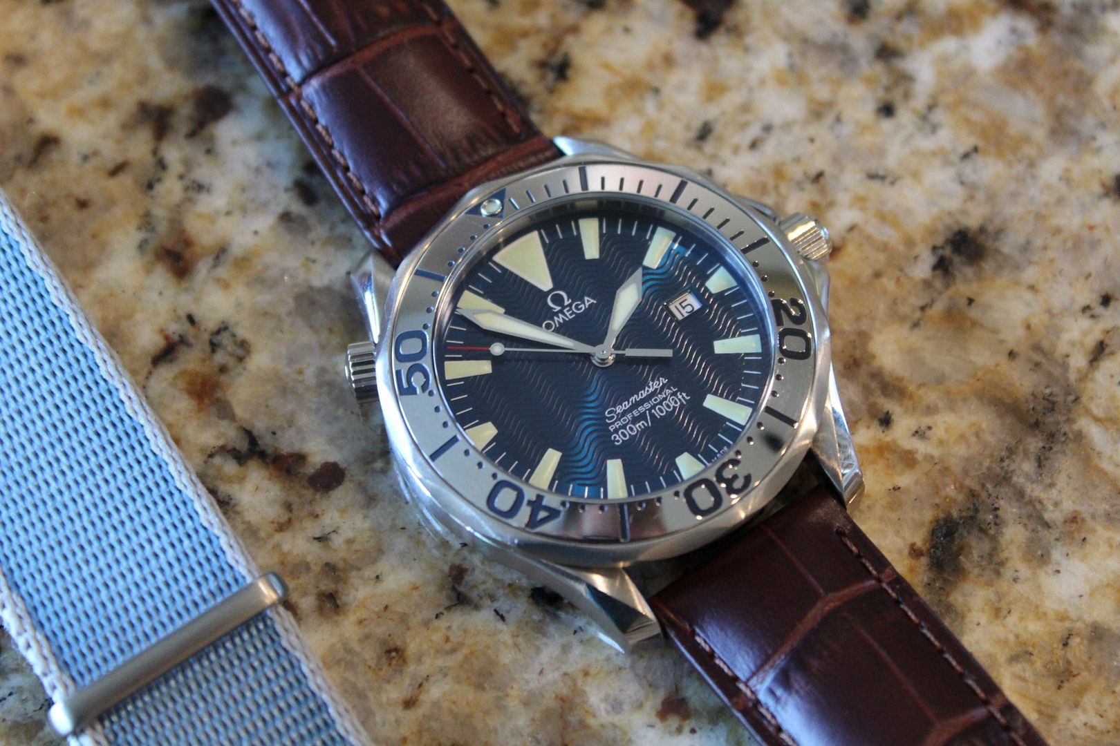 SOLD Electric Blue Omega Seamaster Pro SMP 300M Full Size 41mm 2265.80 ...